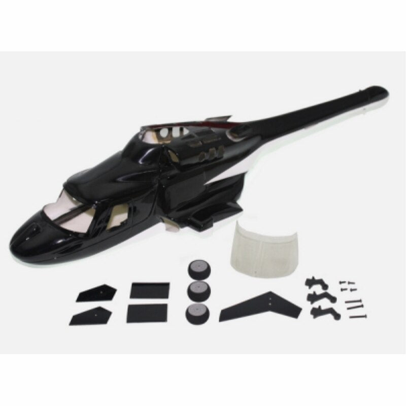 250 Size Airwolf Helicopter Roban Model Fuselage Glass Fiber Body ...