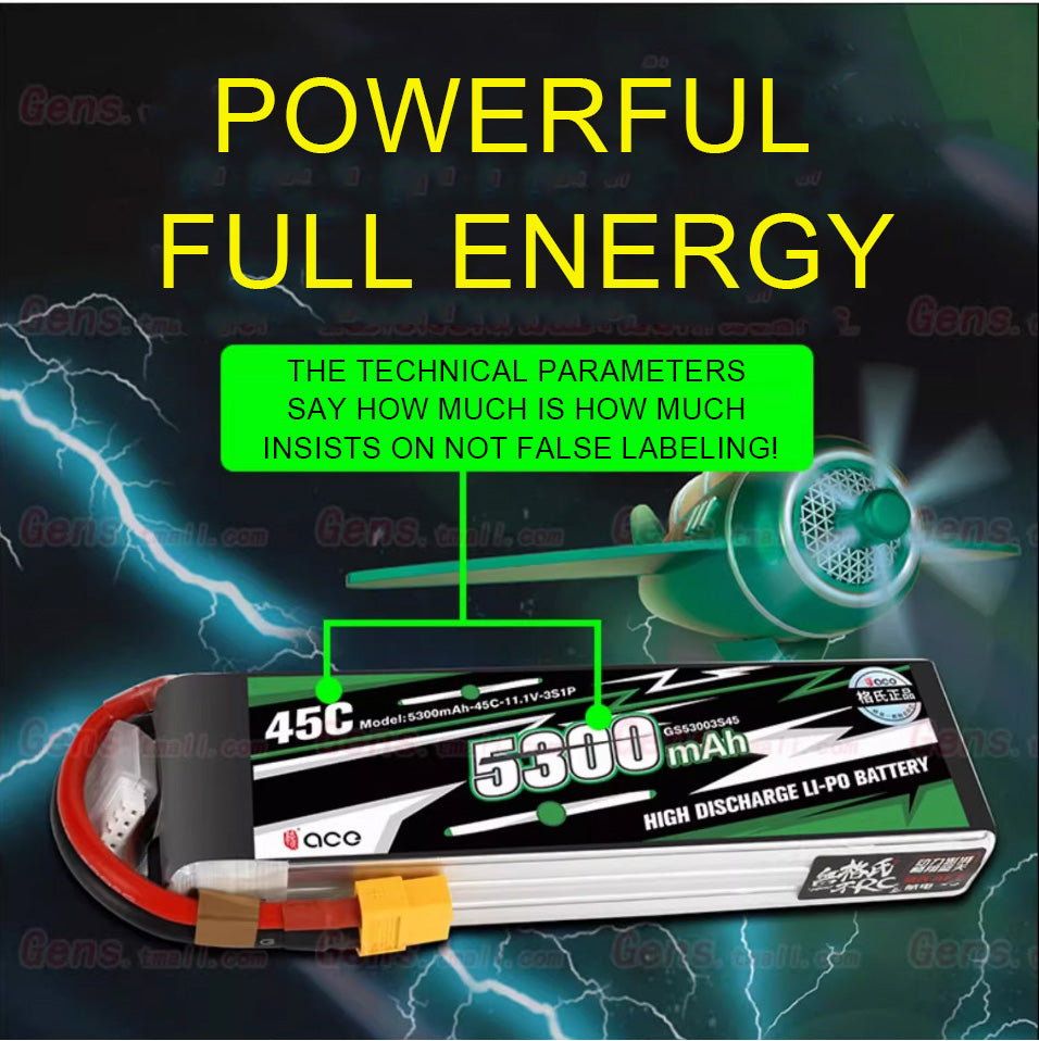Grepow Lithium Polymer Battery ACE RC Aircraft Higher Capacity for ACE ...