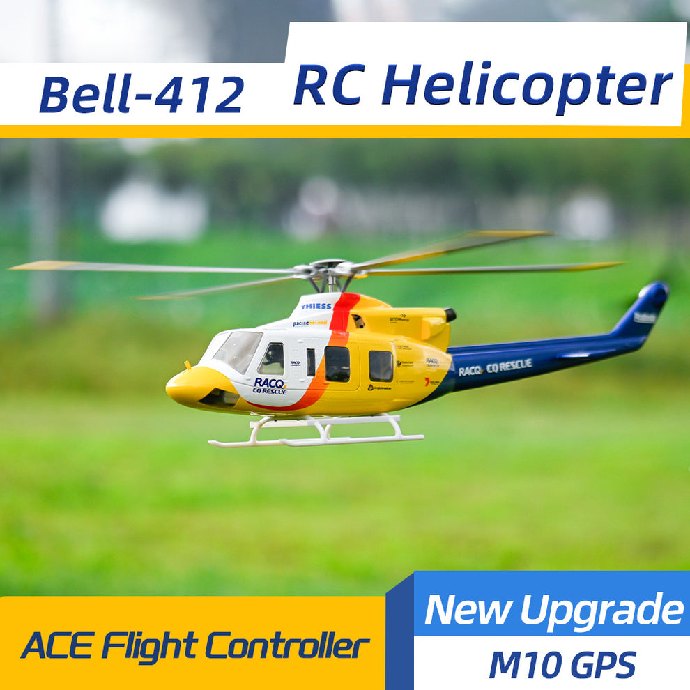 Flywing RTF Bell 412 470 V3 4 Blades 10CH RC Helicopter With ACE Flig ...