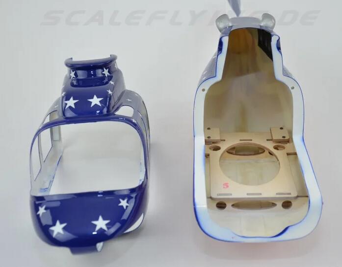 RC Roban Model Helicopter B206 450 Pre-Painted fuselage for 450 Size ...