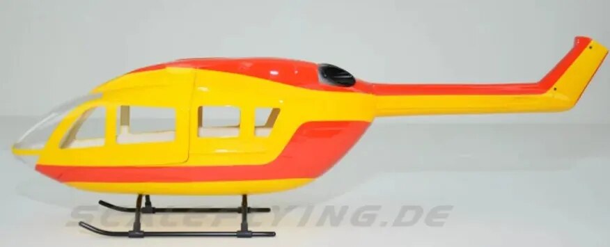 450 Size EC145 Helicopter Scale Fuselage Glassfiber Shell RC Copter ...