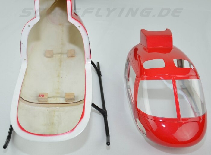 500 Size AS350 Scale Glass Fiber Fuselage Helicopter Shell Cover Roban ...