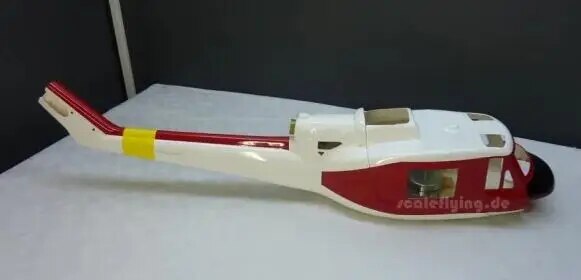 500 Size Bell UH-1A Helicopter Fuselage Shell Glassfiber Scale RC Model ...