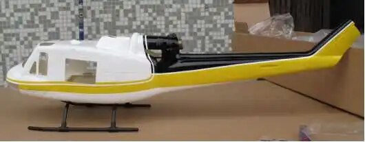 500 Size Bell UH-1A Helicopter Fuselage Shell Glassfiber Scale RC Model ...