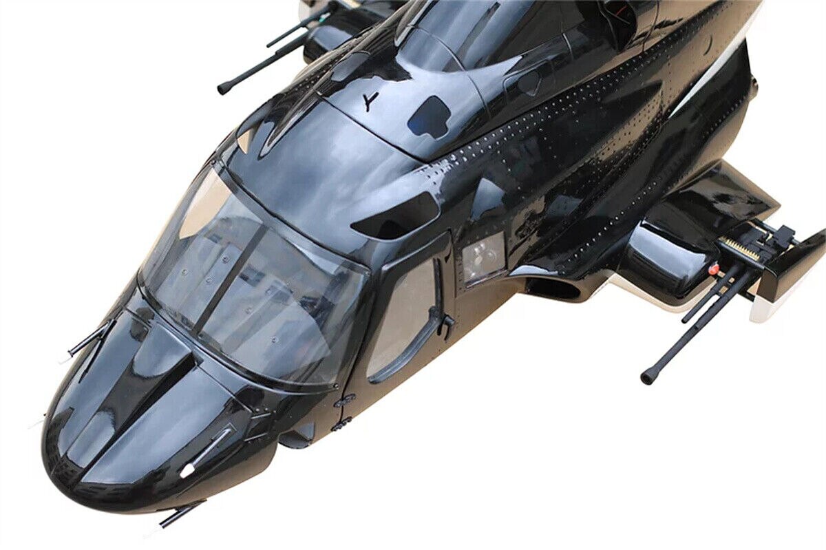 600 Size Airwolf Scale Fuselage Glassfiber RC Helicopter Shell with ...