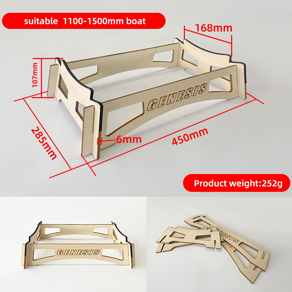 Foldable Wooden Portable Showing Stand Bracket Holder For RC Boat 3 Sizes