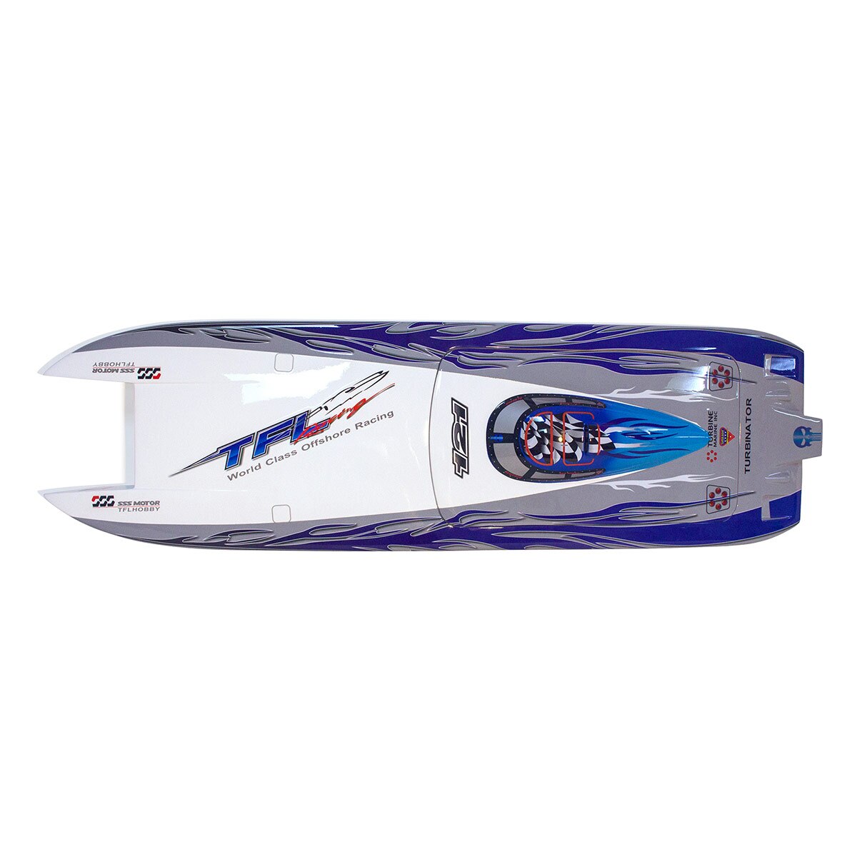 TFL 1133 Zonda Cat Fiberglass RC Electric Boat Outside Toys Blue Color ...