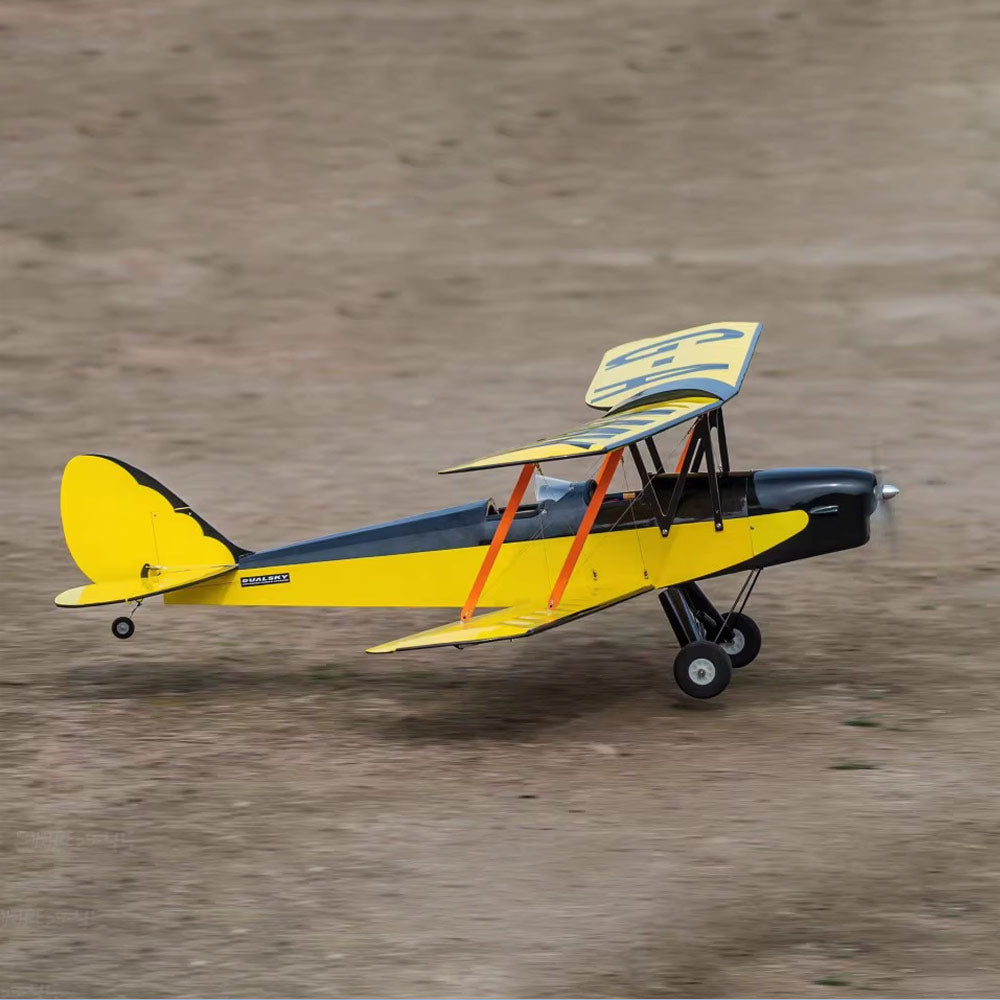 1.4M Balsa Tiger Moth Trainer Model Airplane Yellow ARF Version ...