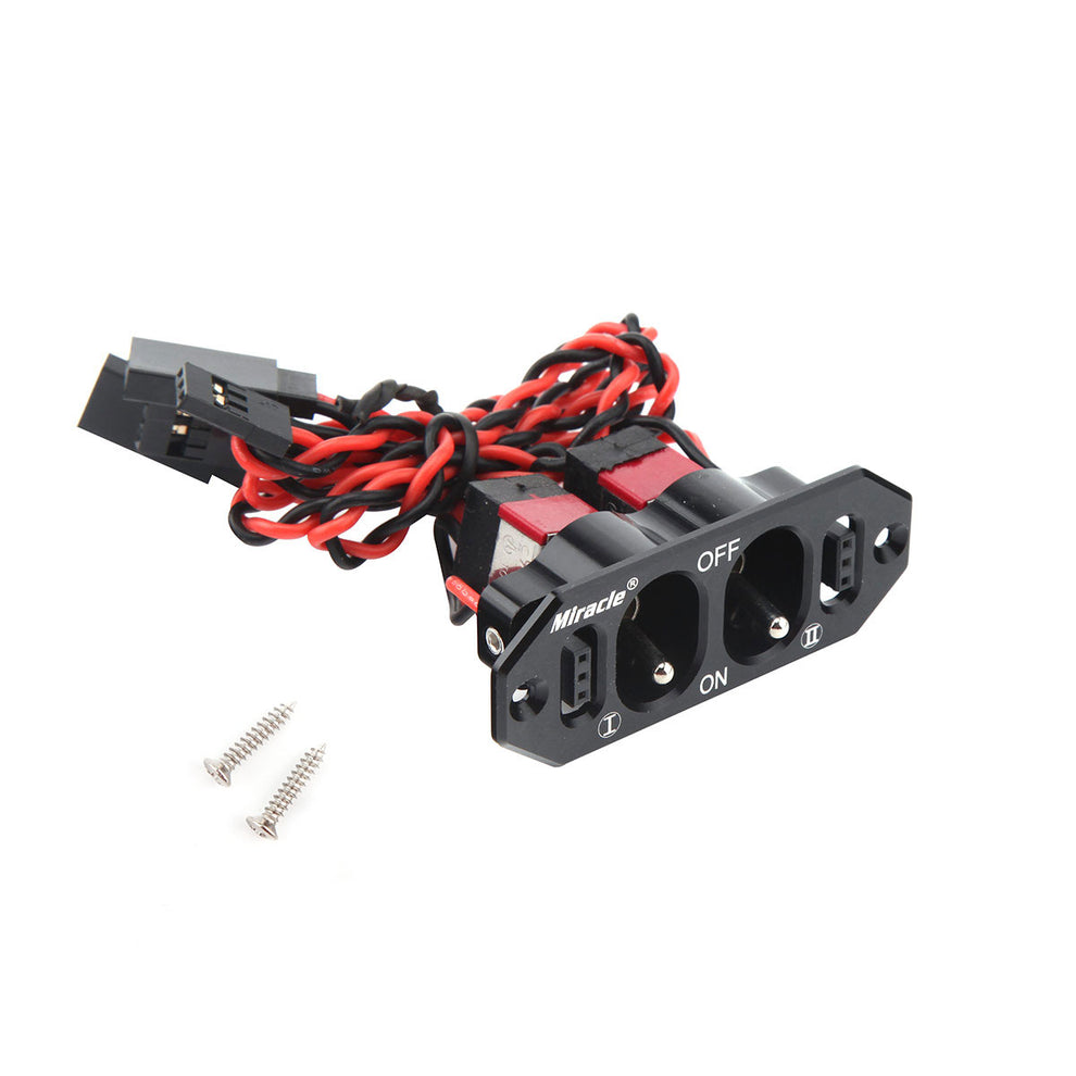 Miracle Heavy Duty Anodized Metal Dual Power Switch with 4 Cable Lock ...