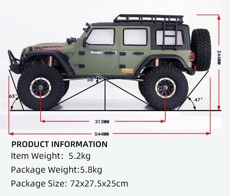 NOBRIM RC Car 1/10 Scale Pickup Truck RC Car Off Road 4x4 RC Vehicle ...